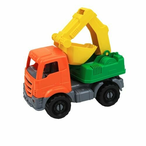 Машина Экскаватор Ярослав. Строительный (16см) (пластик) (от 3 лет) И-7979, (Рыжий кот)