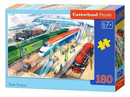 Пазлы 180 деталей. Железнодорожный вокзал В-018475, (Castor Drukarnia i Wydawnictwo)