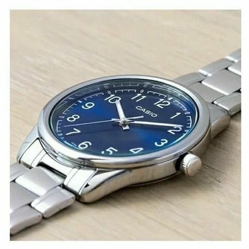 Наручные часы CASIO Collection, серебряный, серый, синий — фото 1