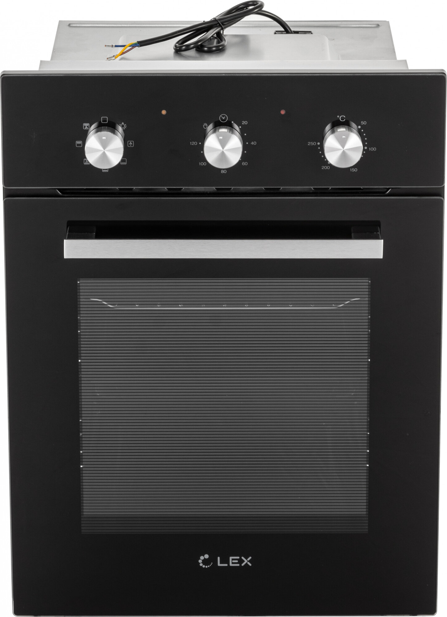 Духовой шкаф LEX EDM 4570, электрический, 7 режимов, черный, 45см