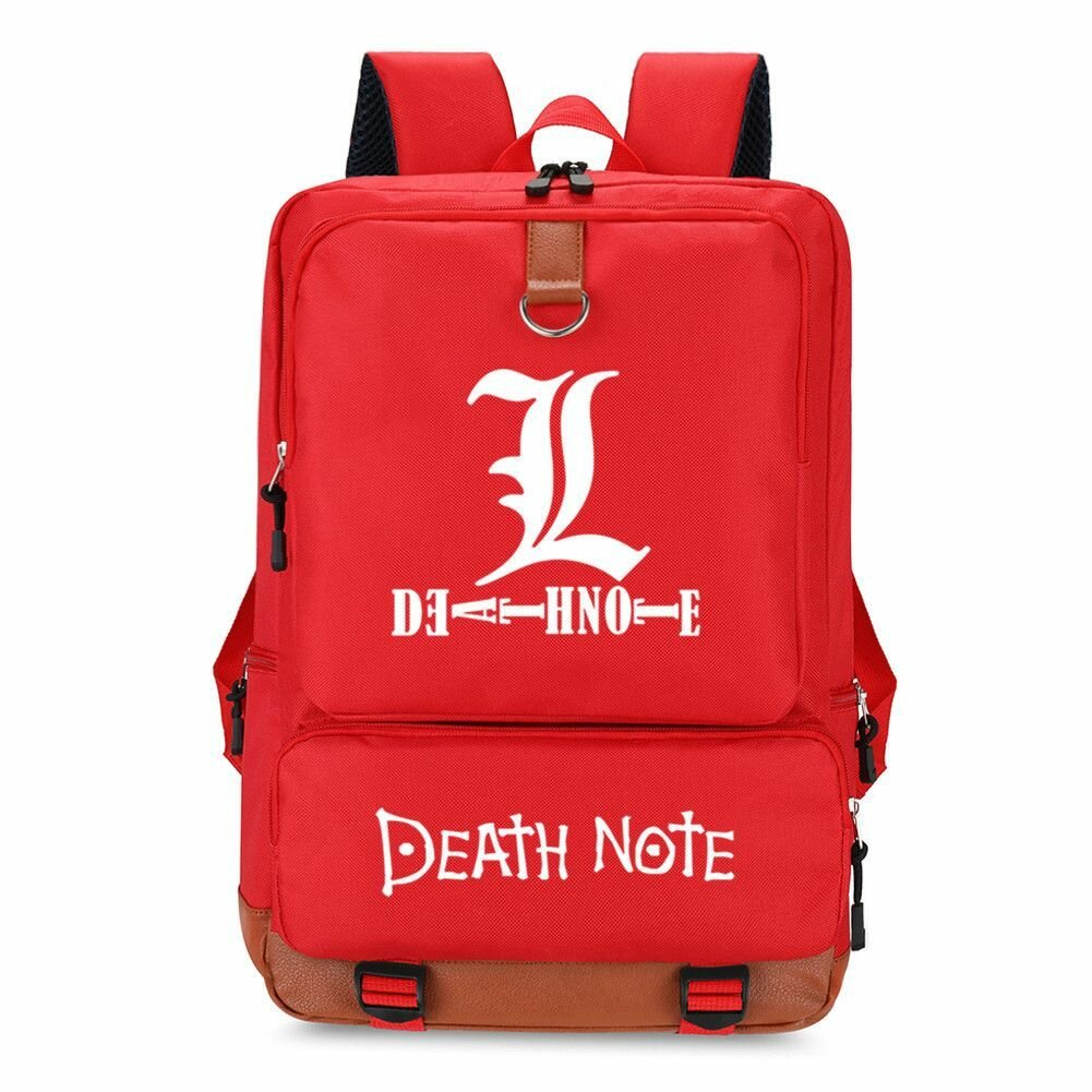 Аниме Рюкзак Тетрадь смерти/ Death Note унисекс Арт подростковый школьный, красный