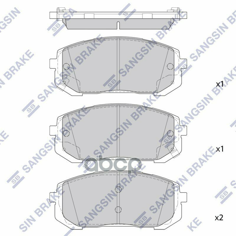 SANGSIN BRAKE SP4461 Колодки тормозные передние Sangsin SP4461