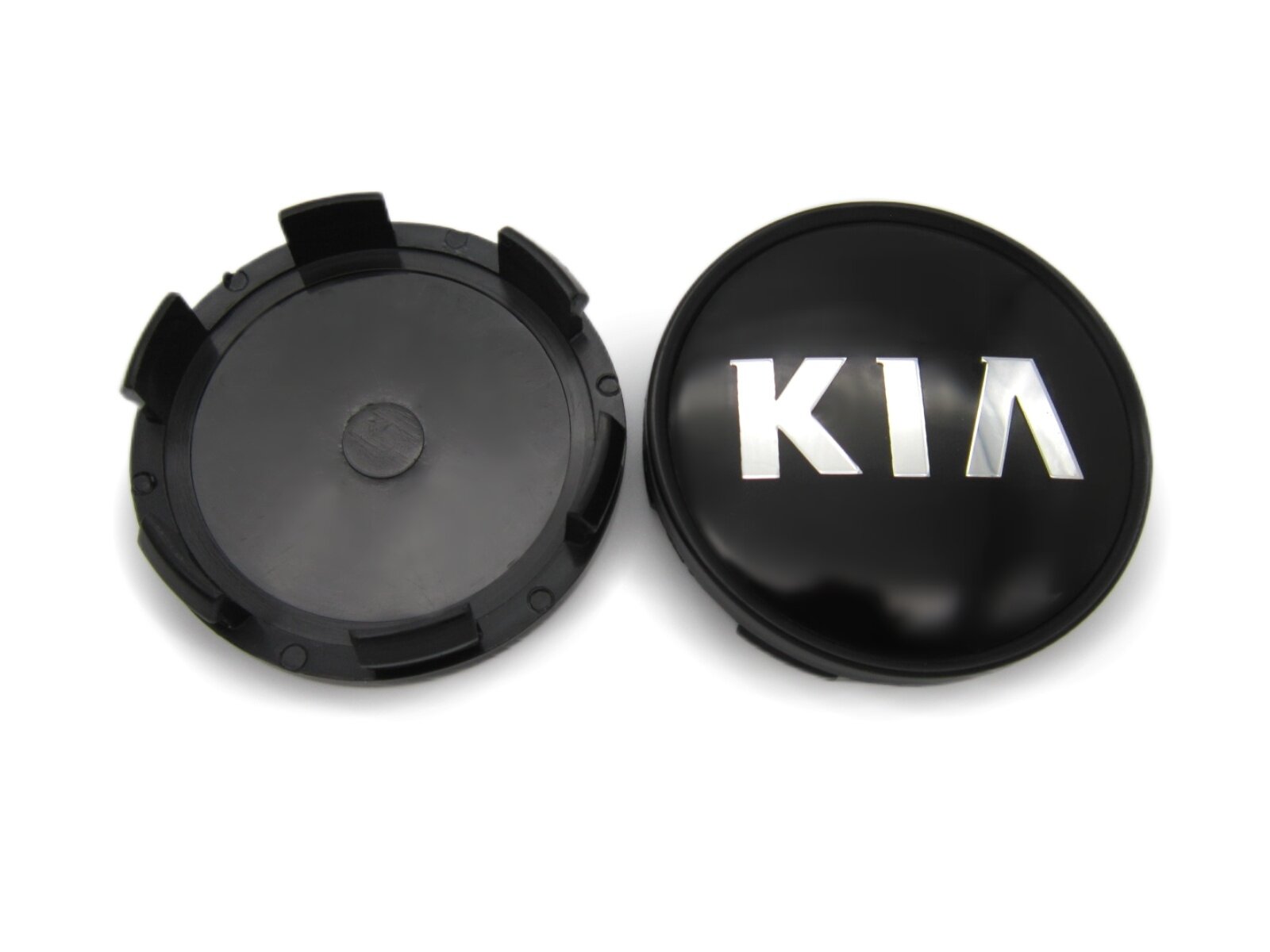 Колпачок, заглушка на литый диск Kia black модель 2 59/56/10 мм, 1 шт.