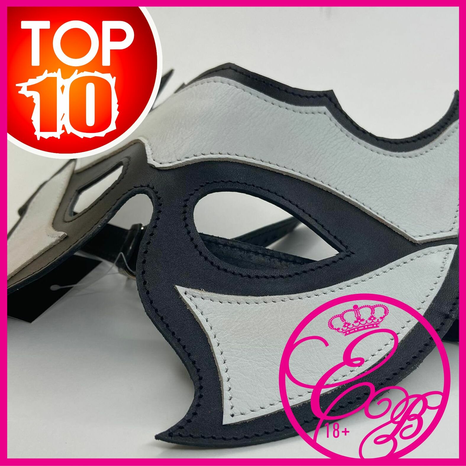 БДСМ-маска Подиум, кожа, ручная работа, унисекс, 18+, Россия