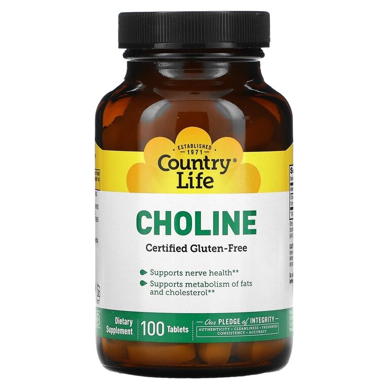 Country Life Choline 100 таблеток