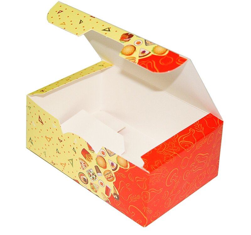 Упаковка картонная для наггетсов "Fast Food/Рог изобилия" 150х91х70мм уп/25шт