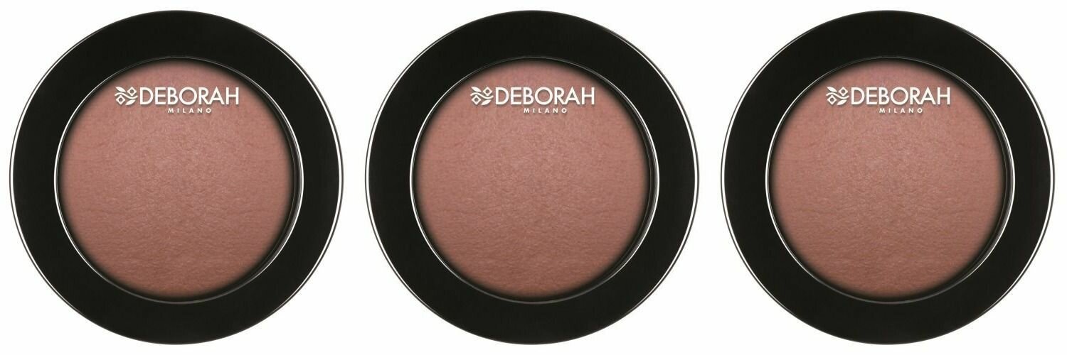 Deborah Milano Румяна запеченные Hi-Tech Blush, тон 46 Персиково-розовый, 4 г, 3 шт
