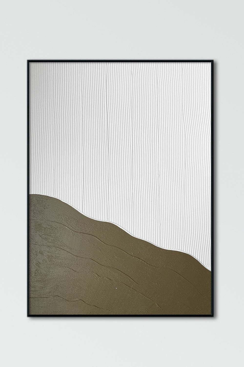 Картина на стену объемная ручной работы DECORMARKT Коричневый склон №2, 50х70 см