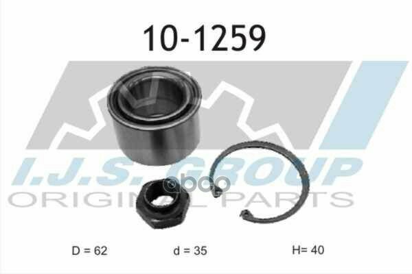 Комплект ступичного подшипника Opel Agila 1.0,1.2 12V 09.00- IJS арт. 101259