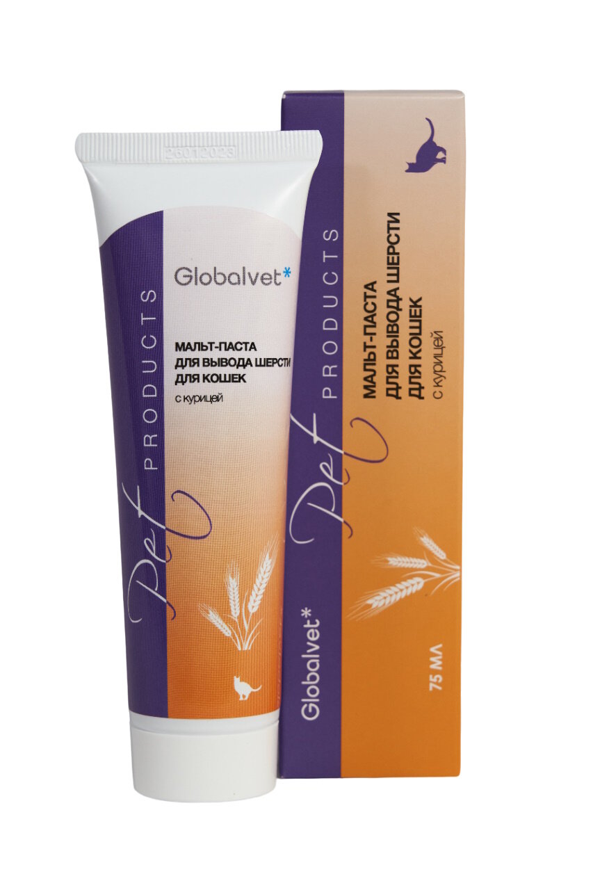 Мальт Паста для выведения шерсти для кошек с курицей туба, 75 гр