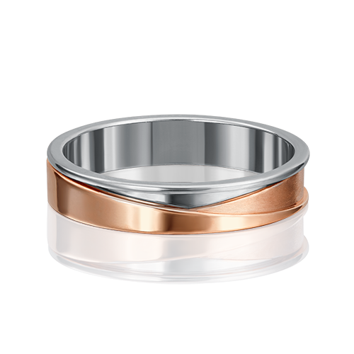 Кольцо, комбинированное золото, 585 проба