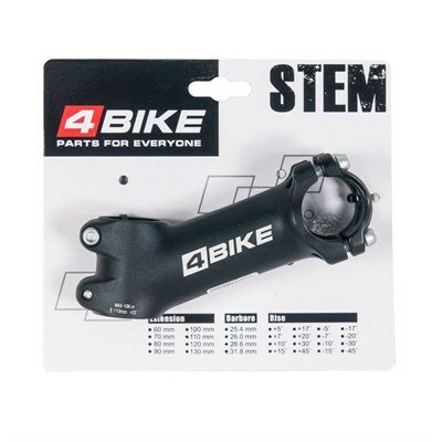 Вынос руля "4BIKE", алюм, TDS-D499A, L:110, R:+25°, D:31.8мм, чёрный ARV-ST-D499-1102531B