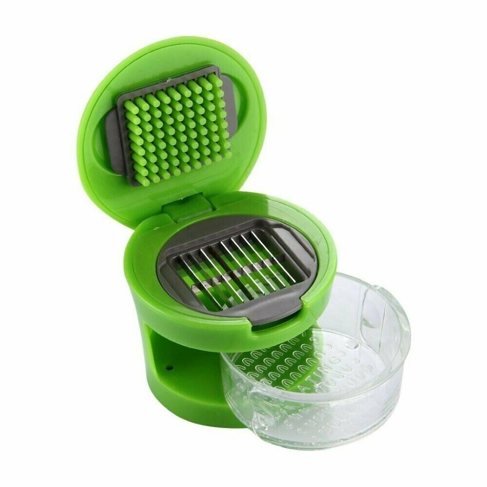 Пресс для чеснока с контейнером/ Чеснокорезка / Чеснокодавка/ Измельчитель чеснока.