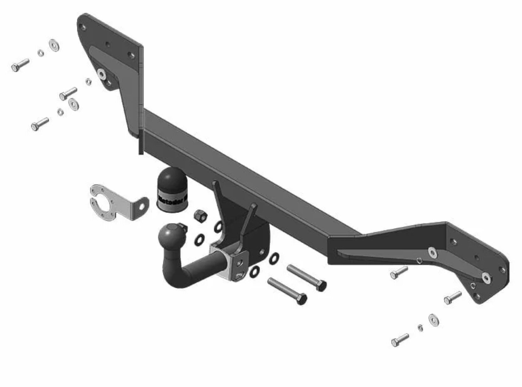 Фаркоп с эл-кой Smart для Toyota Aqua, Prius c 2011 -2019 (оцинк. Шар)(паспорт и сертификат в комплекте) 92519-A. Motodor