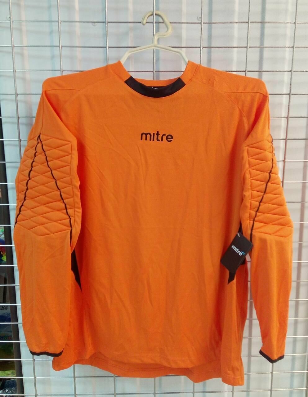 Для футбола Вратарский на рост 158 см свитер футбольного вратаря MITRE оранжевый