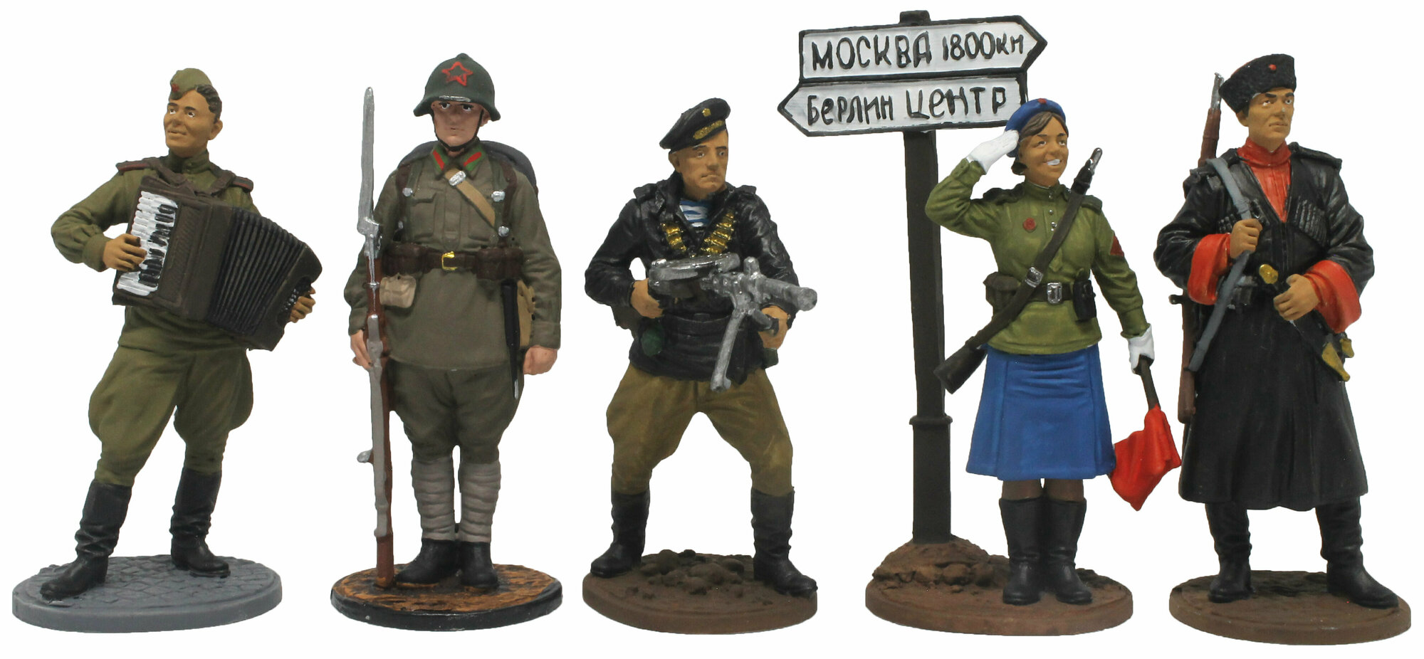 "Вторая мировая война, Красная Армия" №5ЕК (5 э) набор оловянных солдатиков сувенирный покрас в картонной коробке