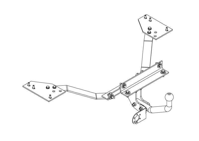 Фаркоп AvtoS для VOLVO S40 / V50 (2004-) с универсальной электрикой Smart(блок) и сертификатом в комплекте, арт.(VL 04+smart)