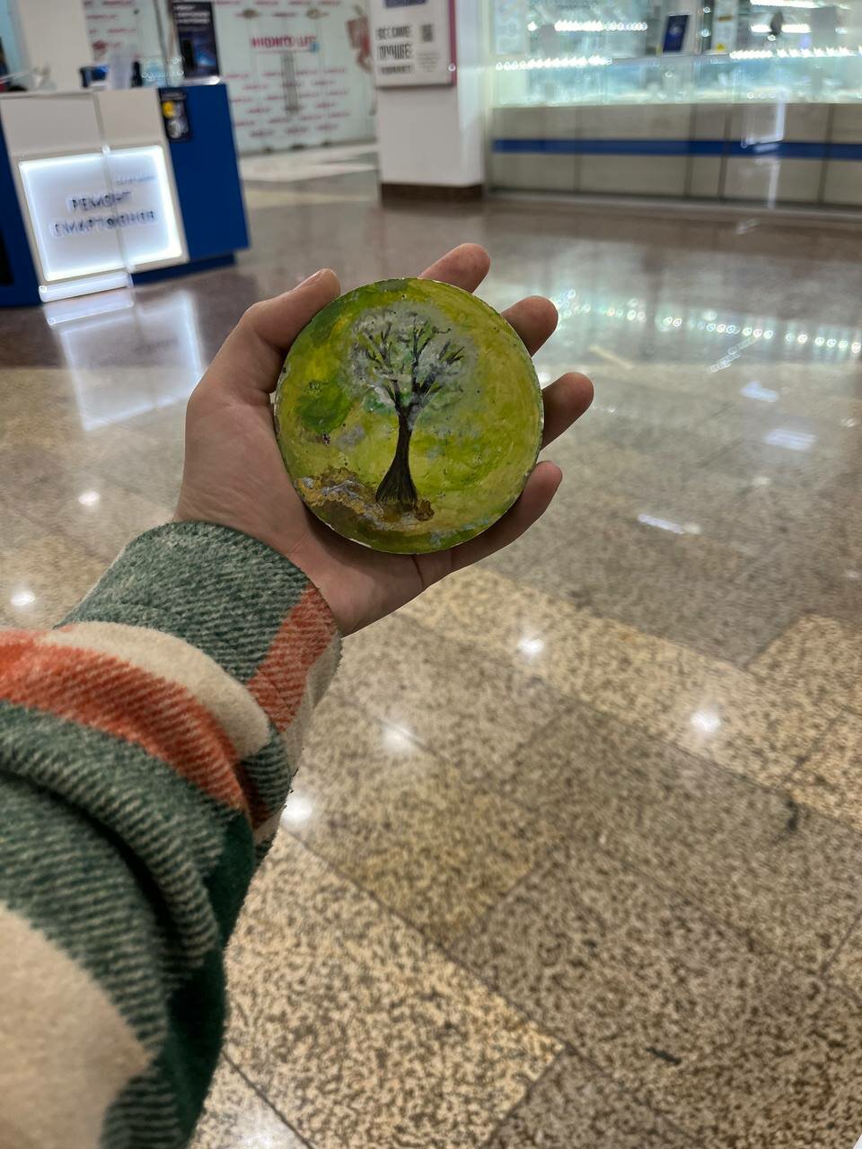 Круглые картины "Времена года" на гипсовой основе, ручная работа, весна