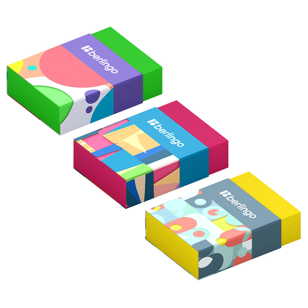 Комплект 72 шт, Ластик Berlingo "Balance", Eco-PVC, пластиковый держатель с печатью, 45*32*11мм