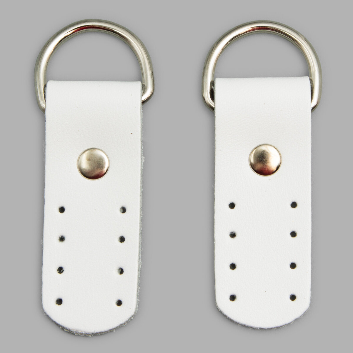 Петли для сумки кожаные 2х5,4 см, дизайн № 911, 2 шт (88 белый)