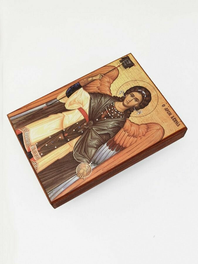 Икона Гавриил Архангел, под старину, 10х13 см
