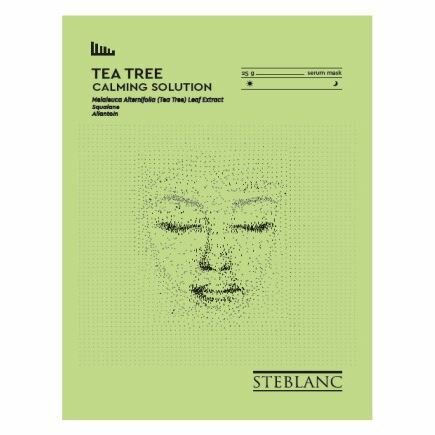 Маска Steblanc Collagen Tea Tree Calmin Serum Sheet Mask, Тканевая маска сыворотка для лица успокаивающая с экстрактом чайного дерева, 25 г