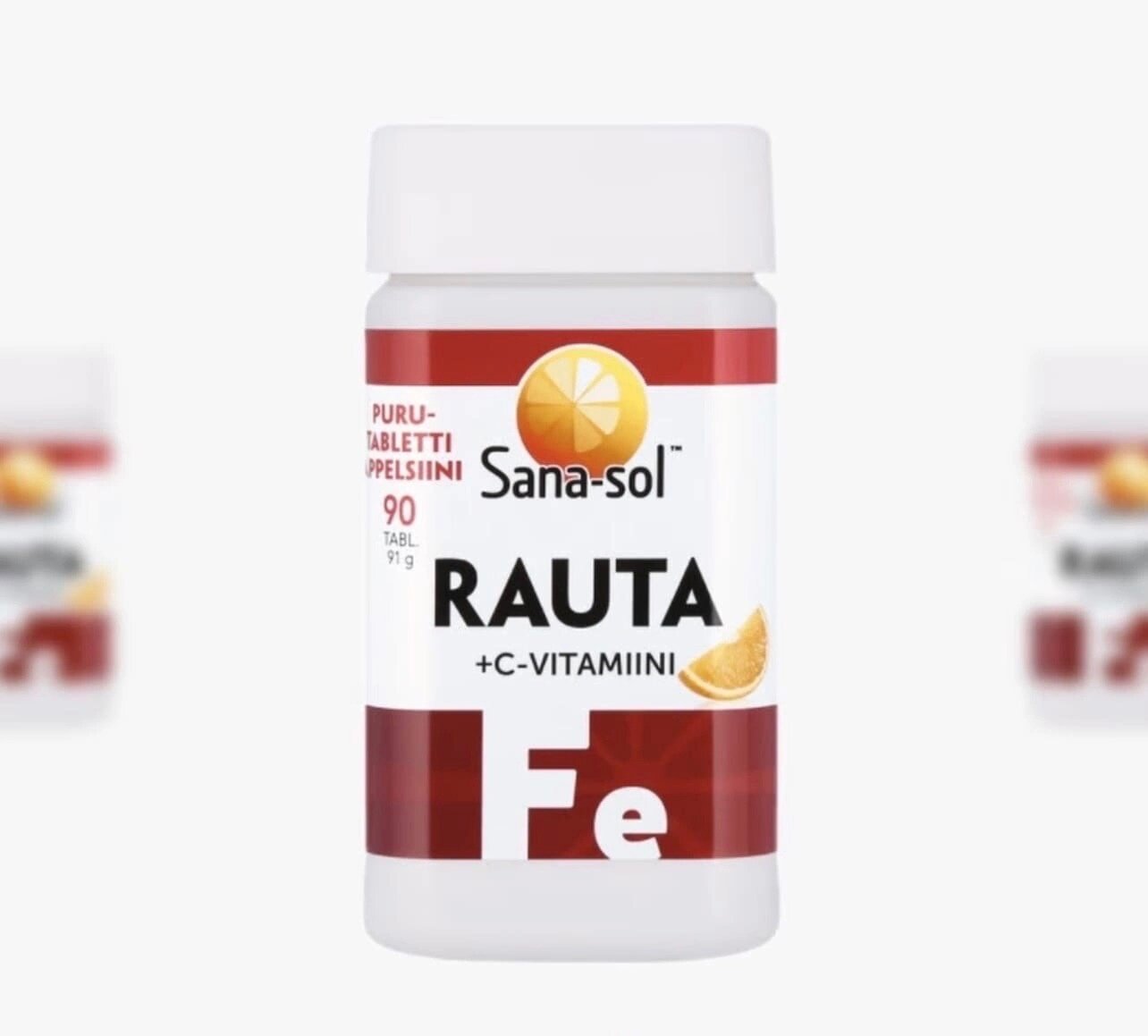 Sana-Sol RAUTA Витамины железо + витамин С 90 таблеток