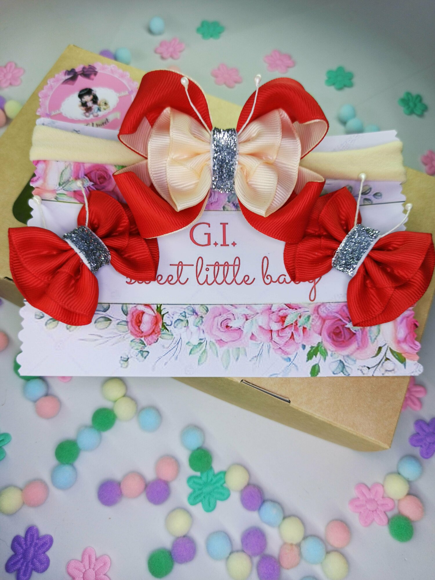 Повязка на голову G.I.brand и 2 резинки на первые хвостики