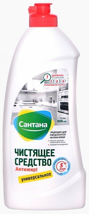 Чистящее средство Щекиназот "Сантана", Универсальное, гель, 500 мл (СНТ- 04)