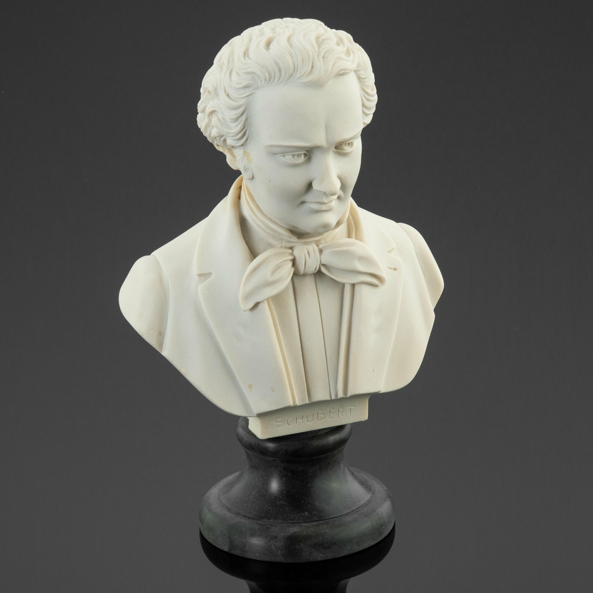 Бюст "Франц Петер Шуберт", композитный материал, искусственный мрамор, Европа