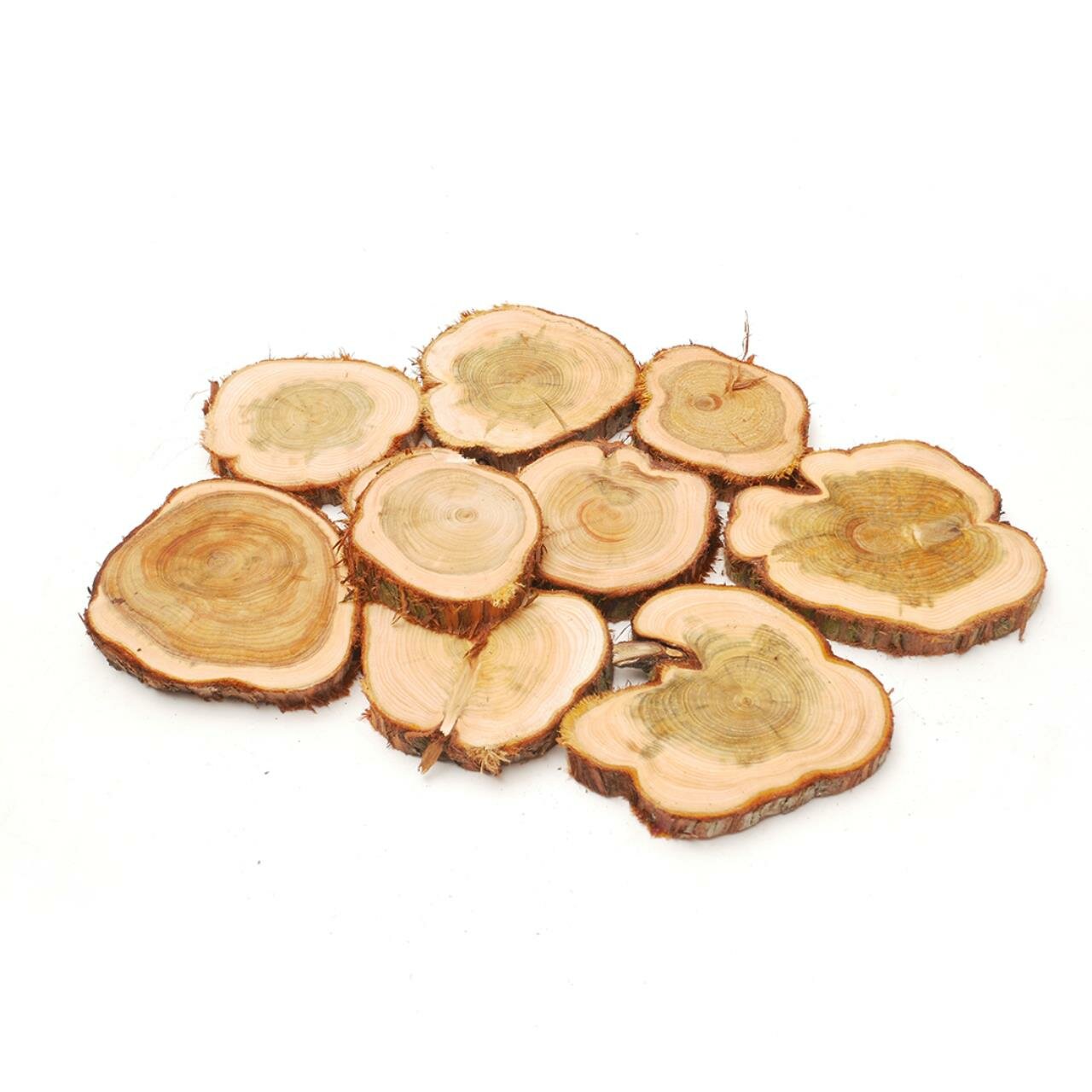 Спилы можжевельника "Декоративные", шлифованные, цвет бежевый, 1 кв. м