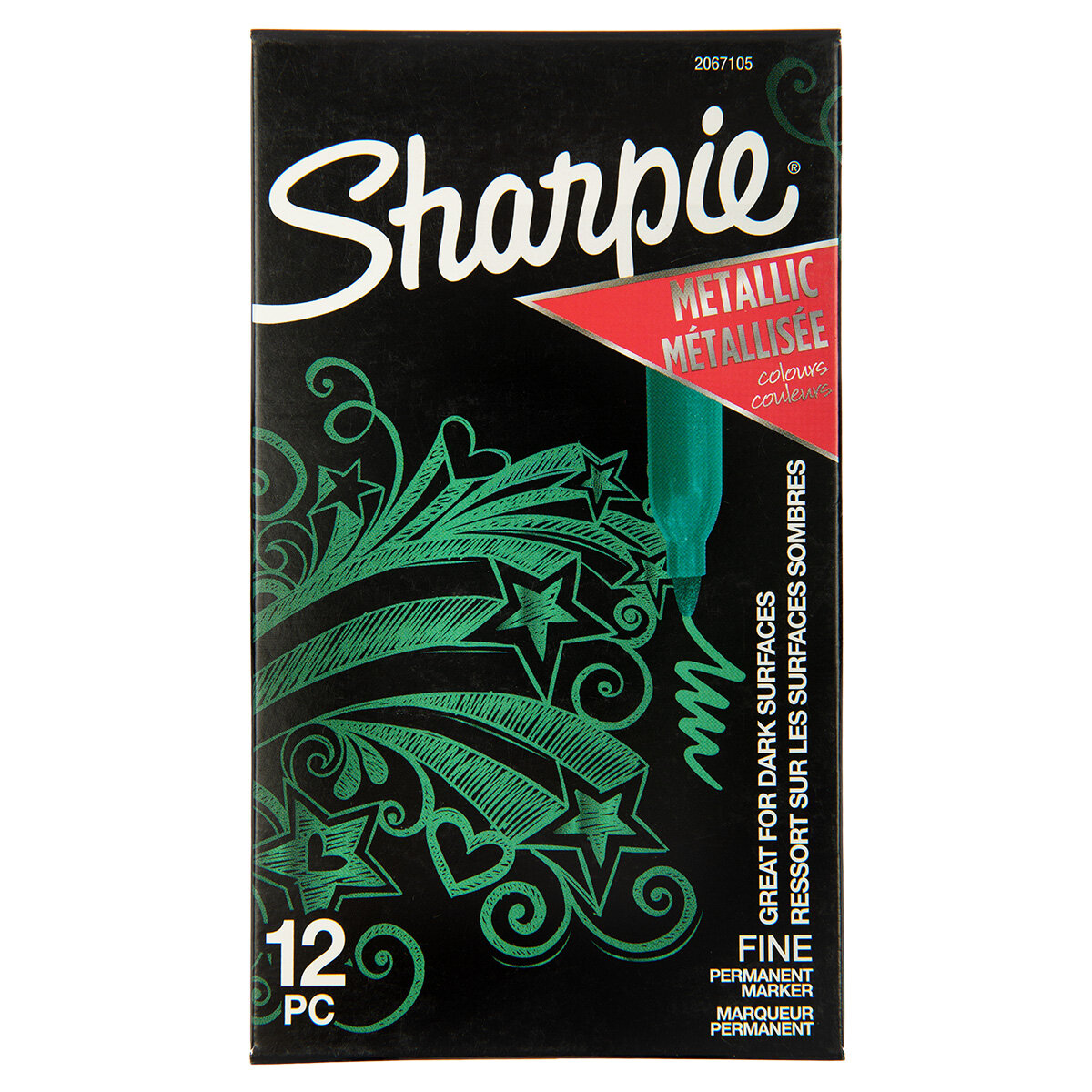 SHARPIE Маркер металлик FINE 1.2 пулевидныйстойкость цвета и тонкая линия цвет 1891063 серебрянный