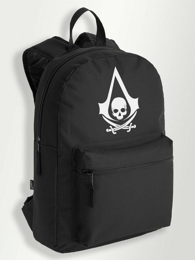 Черный школьный рюкзак с принтом игры Assassin s Creed IV Black Flag - 100 - 43