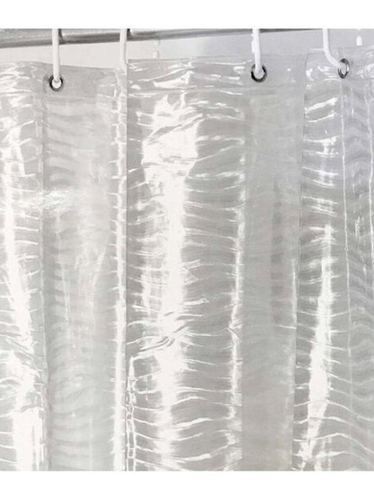 Штора 3D для ванной прозрачная с эффектом волны