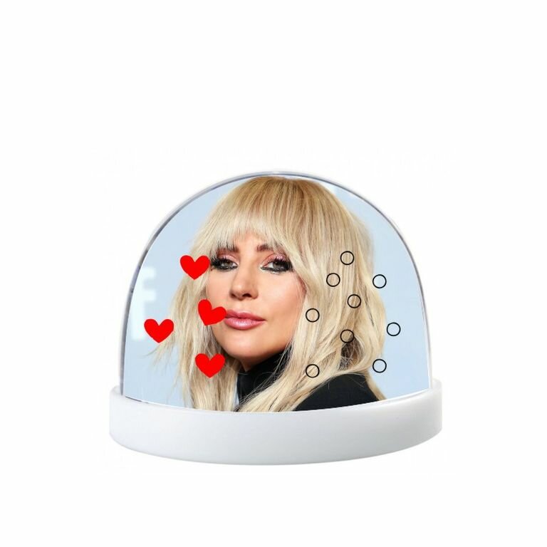Водяной шар Леди Гага, Lady Gaga №9, Искусственный снег