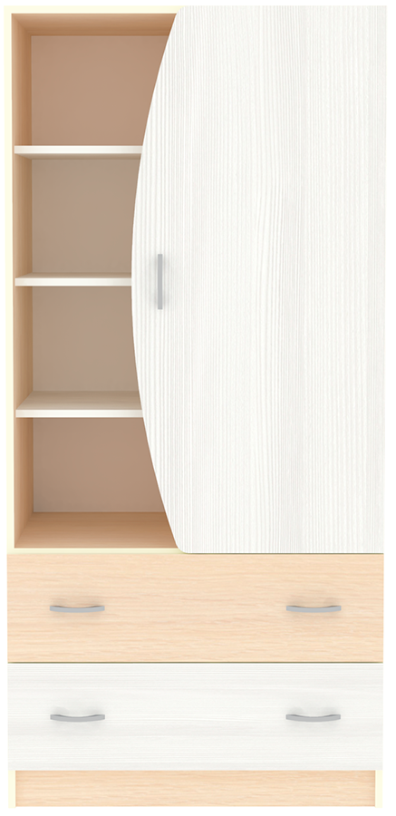 Шкаф Мартин Дуб Молочный - Белое Дерево