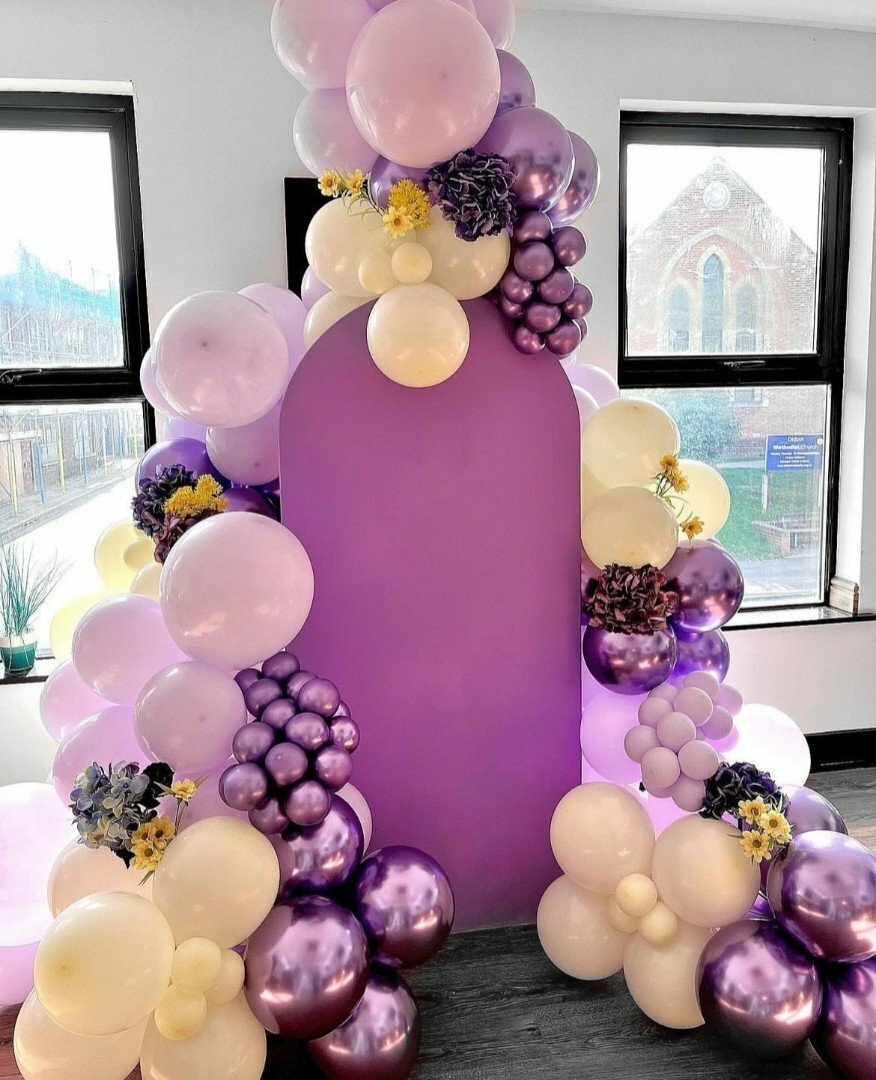 Фотозона из шаров "Лавандовая"