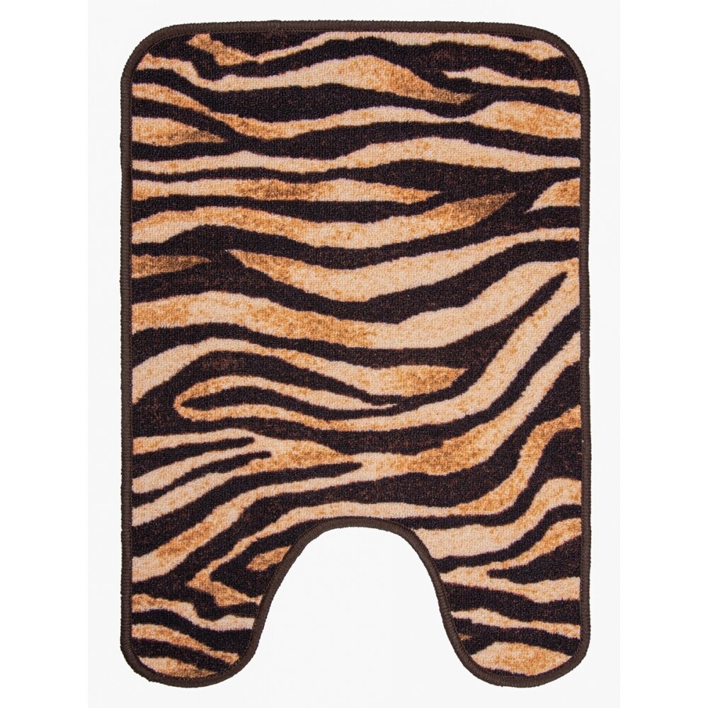 Коврик Cleopatra "Нью Соса SMR", противоскользящий, для туалета с вырезом, 57х80 см, коричневый