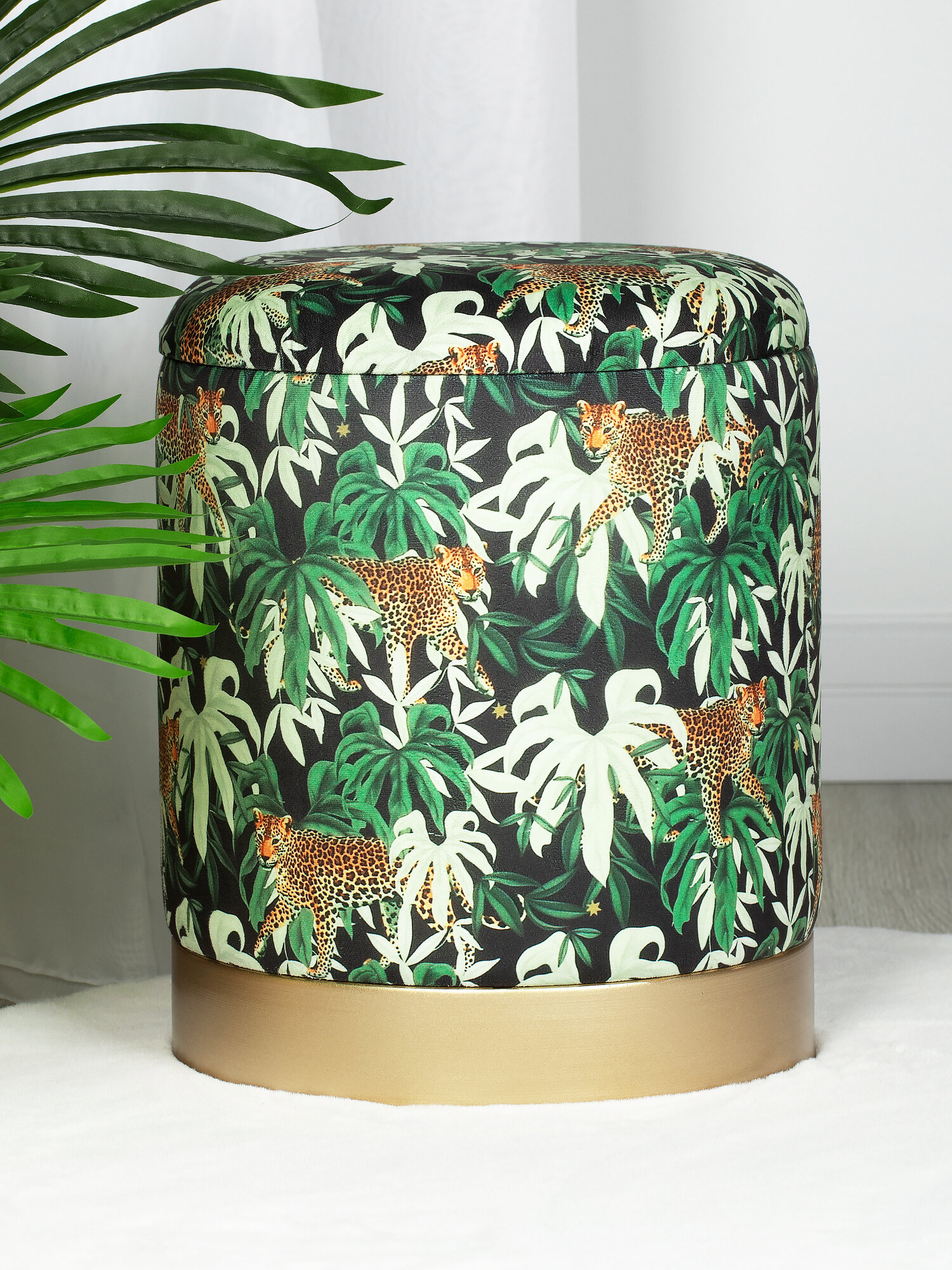 49-302B Пуф с крышкой 35х35х43см, МДФ, ткань, поролон, металл, Glasar