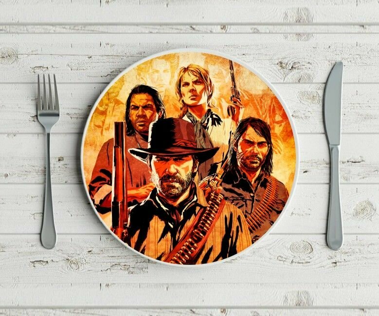 Тарелка RED DEAD REDEMPTION 2, РЕД деад редемптион 2 №9