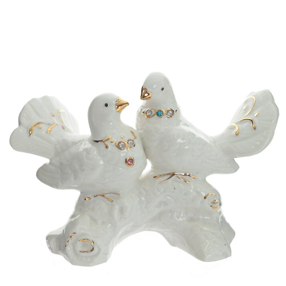 Фигурка декоративная "Голуби", L=16 W=9,5 H=11,5 см
