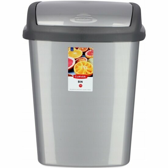 Ведро мусорное Curver DOMINIK с крышкой маятник 25 л (182979)