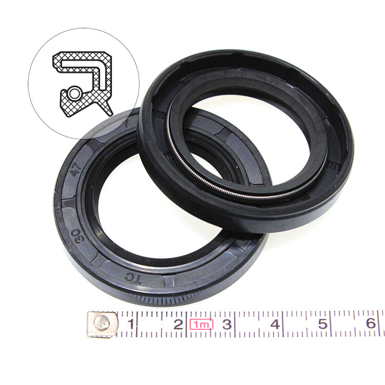 Манжета армированная (Сальник) 30х47х7 (тип 2 / TC) 70NBR (упаковка 2 шт.)