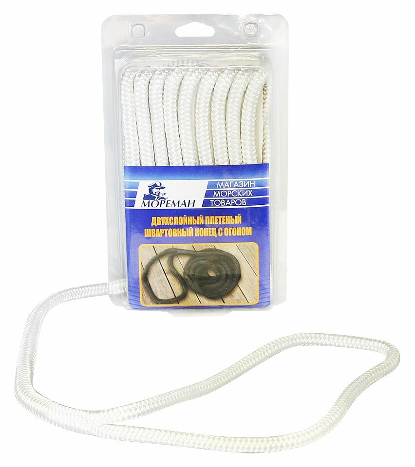 Плетеный швартовный конец, 15,9 мм x 10,5 м, белый (10255191)