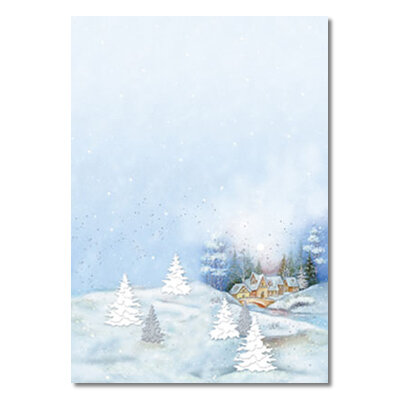 Дизайн-бумага DECAdry, А4, 90г, Рождественский снег, 12л