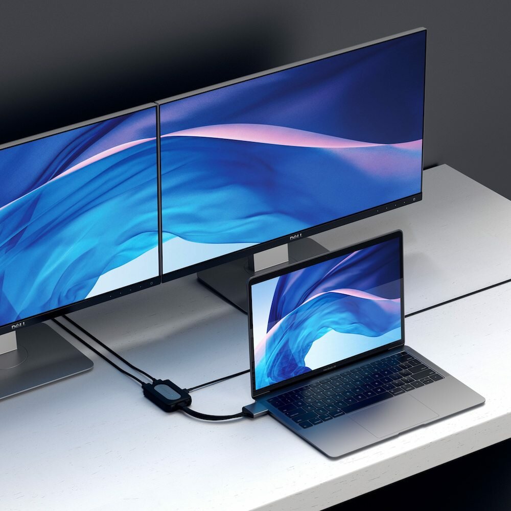 Адаптер Satechi Type-C Dual HDMI ST-TCDHAM (Space Grey) — фото 1