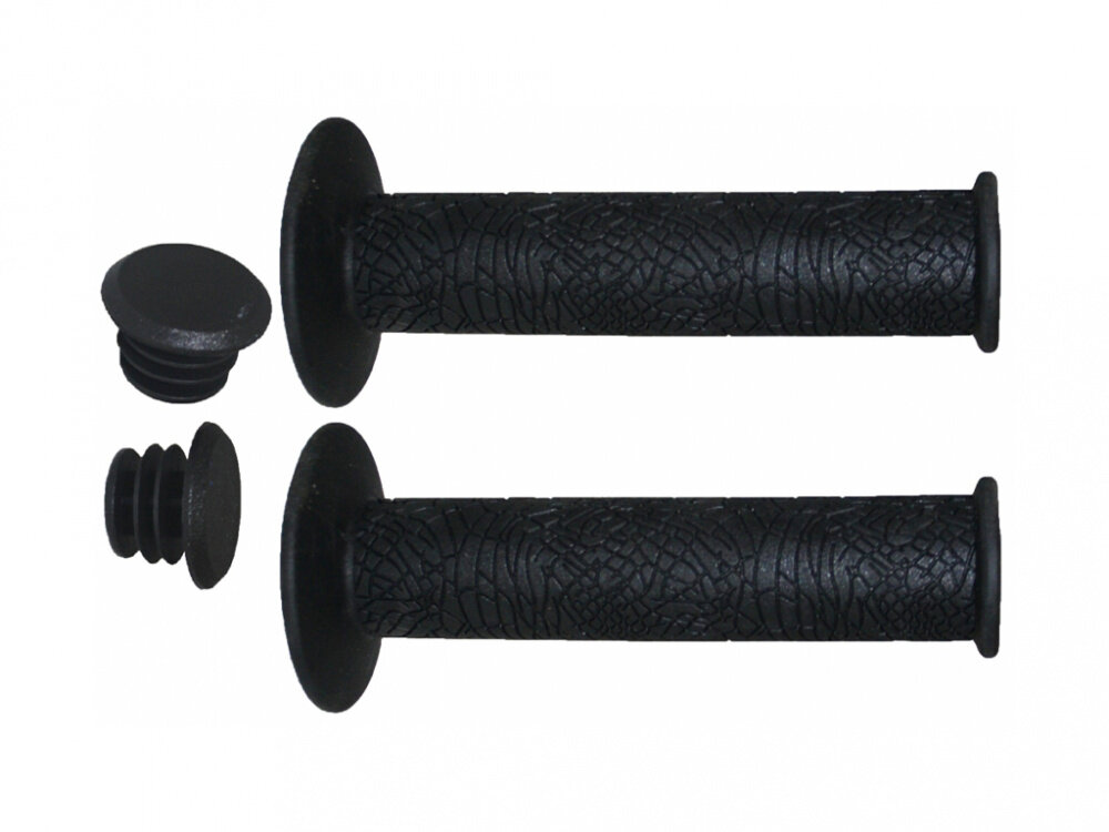 Ручки руля (грипсы) H-G 60, резиновые 120мм, черные (пара)