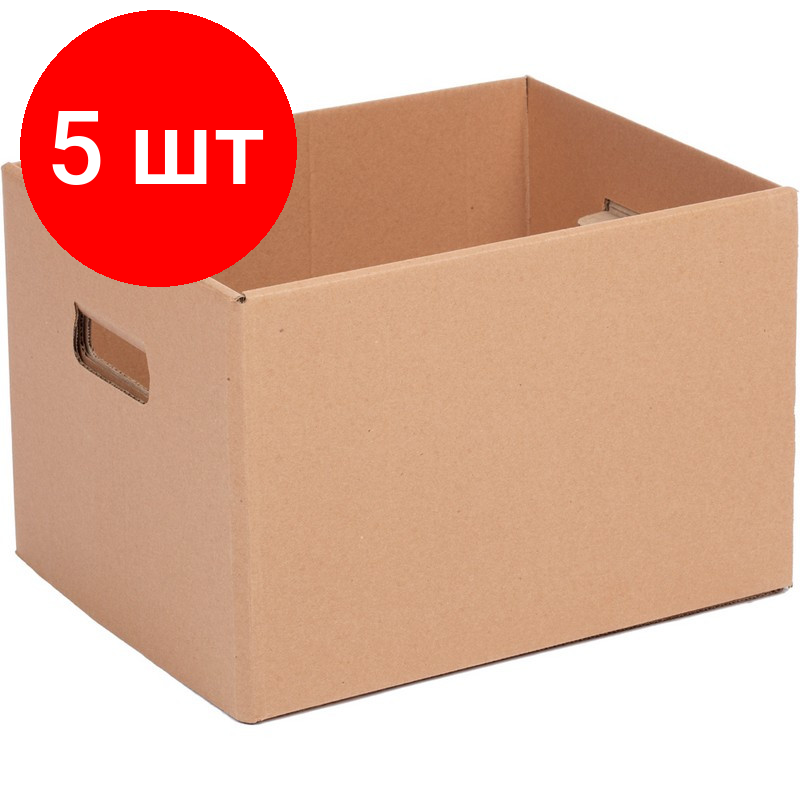 Комплект 5 штук, Короб архивный 395х315х270 , Т24, без крышки