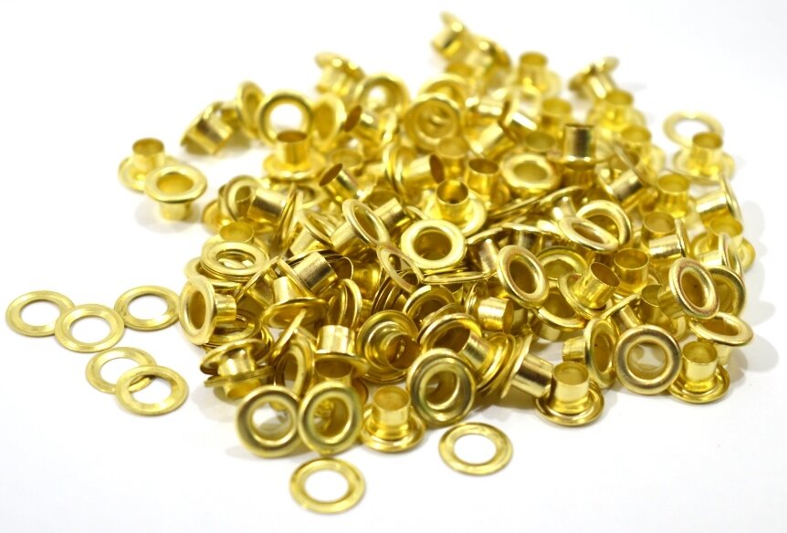 Люверсы №3 5мм сталь золото (уп 100 шт) Proknopka