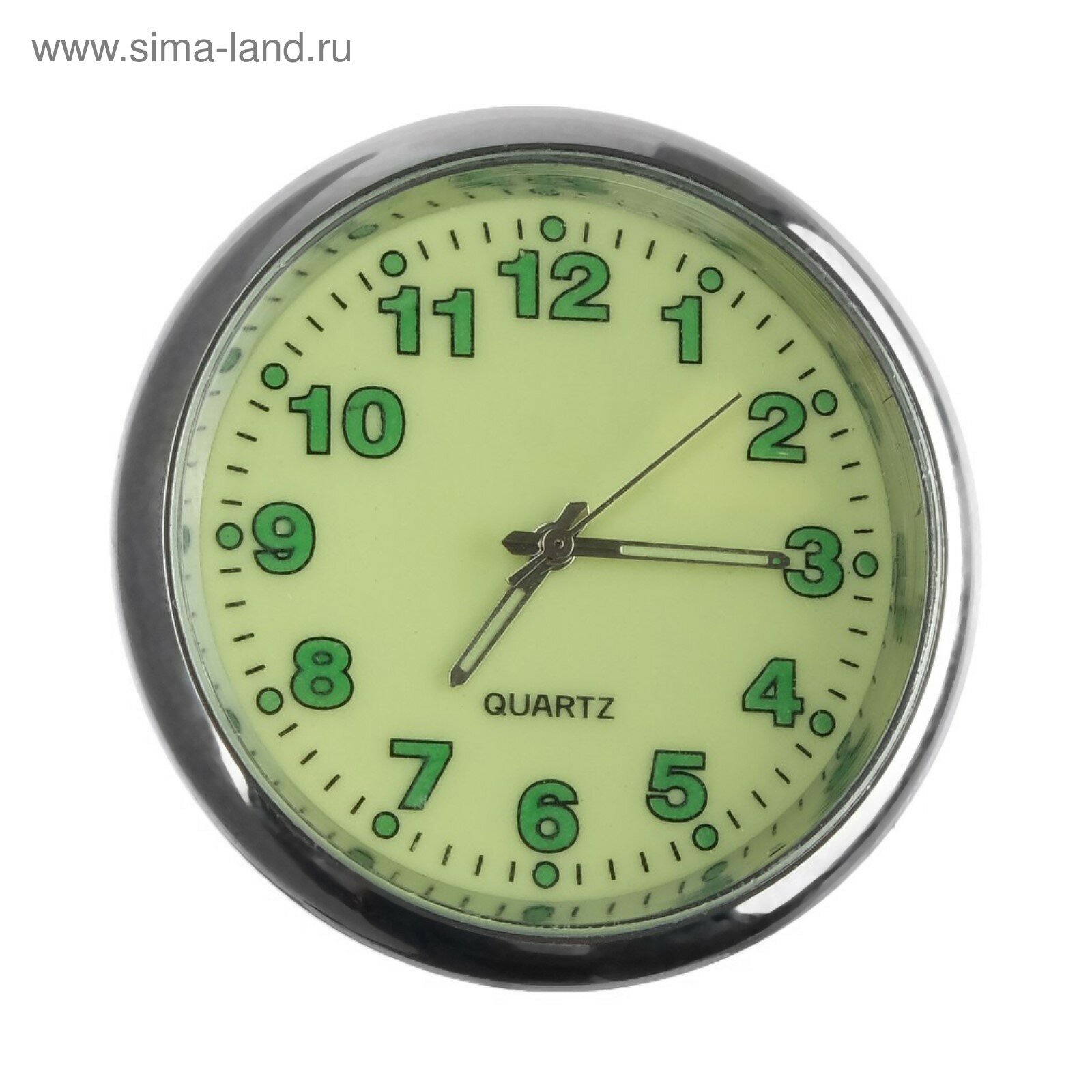 Часы автомобильные, внутрисалонные, d 4.5 см, фотолюминесцентный циферблат, 4601765